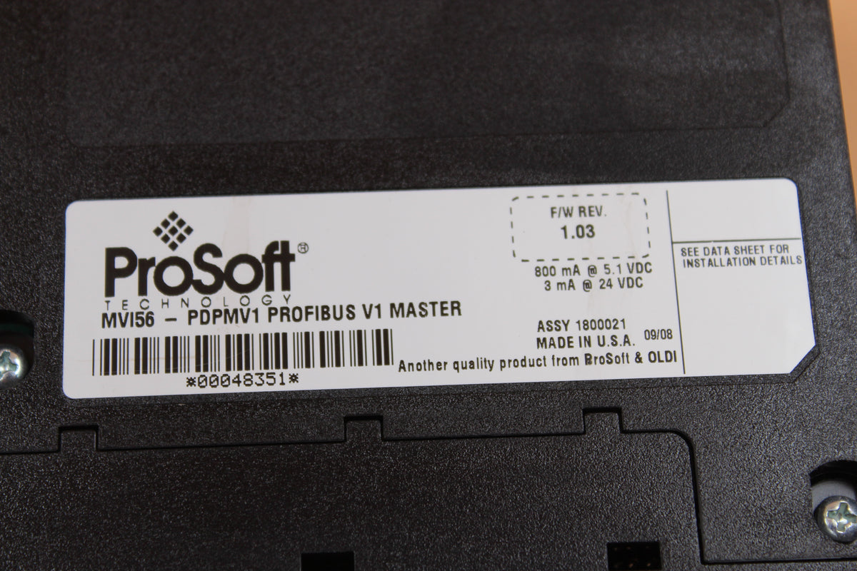 PREOWNED | PROSOFT | MVI56-PDPMV1 | – Industrial Mates LLC