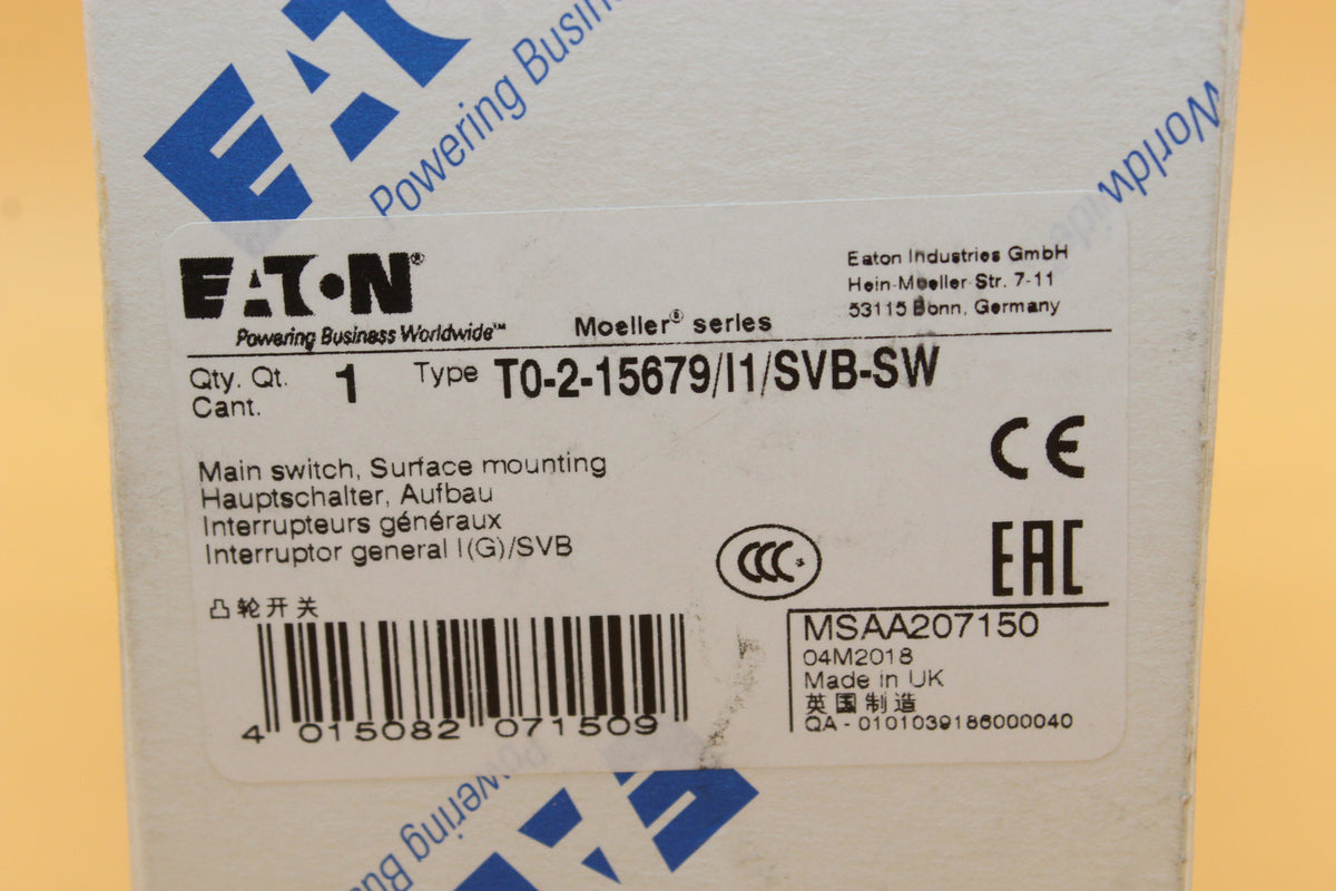 NEW | EATON | T0-2-15679/I1/SVB-SW | – Industrial Mates LLC