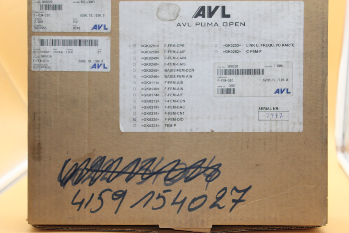 New | AVL | GK0220 6260.19 | AVL Data Acquisition GK0220 6260.19 F-FEM ...