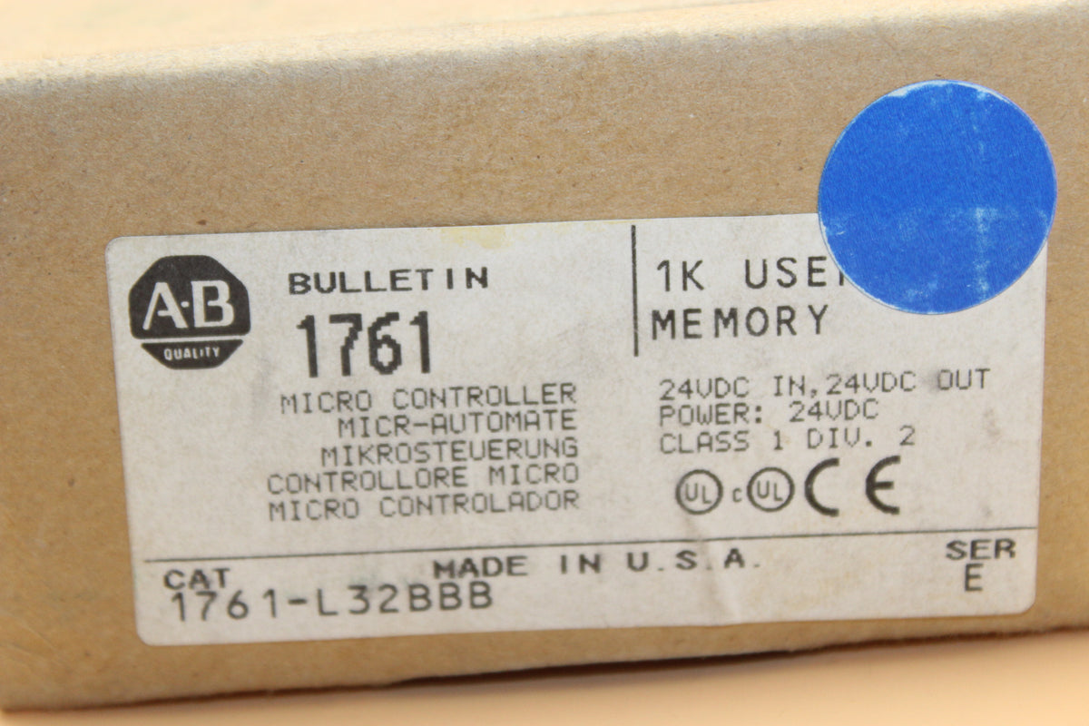 New | Allen-Bradley | 1761-L32BBB | Allen Bradley MicroLogix 1000 1761 ...