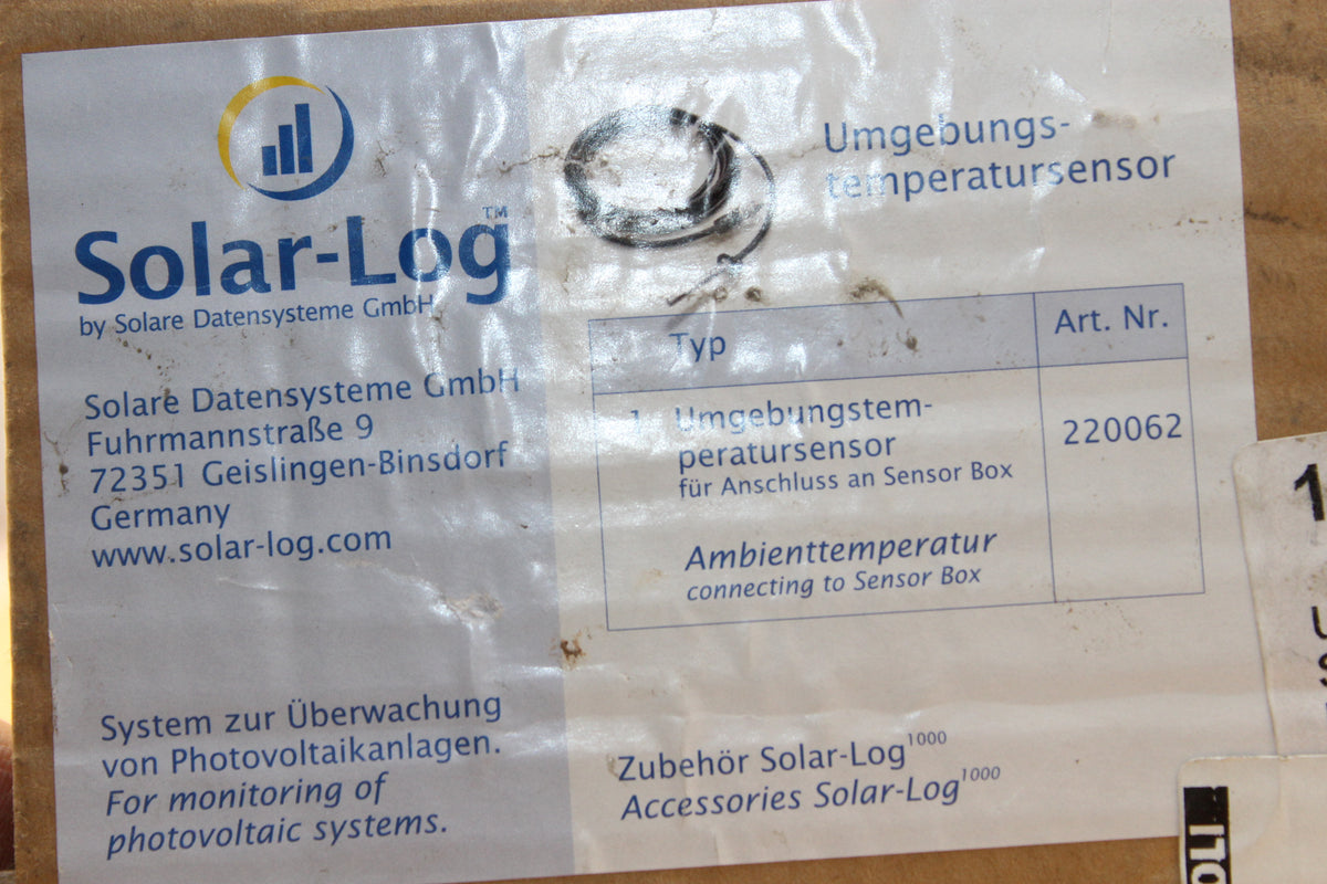 NEW | SOLAR-LOG | SI-RS485-TC-2T-V 220062 | AMBIENT TEMPERATURE SENSOR ...